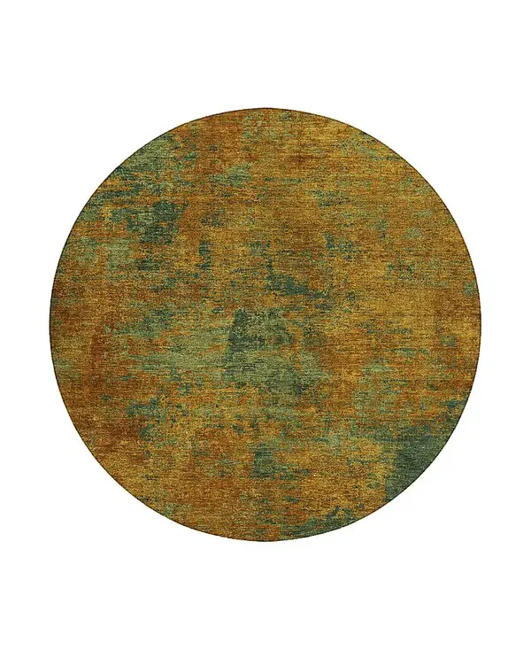 DALYN RUG COMPANY Dalyn Kochi Washable Kc2 Round Area Rug, 8' X 8 - Copper