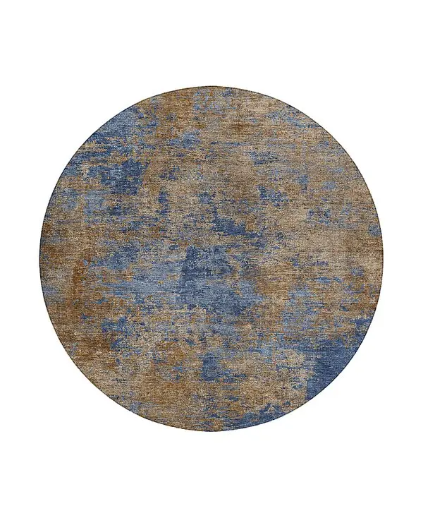 DALYN RUG COMPANY Dalyn Kochi Washable Kc2 Round Area Rug, 8' X 8 - Navy