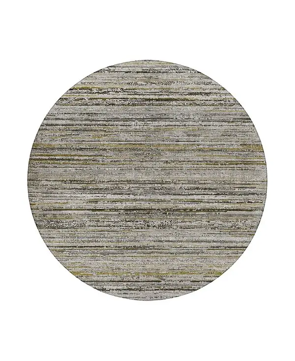 DALYN RUG COMPANY Dalyn Kochi Washable Kc3 Round Area Rug, 8' X 8 - Pewter