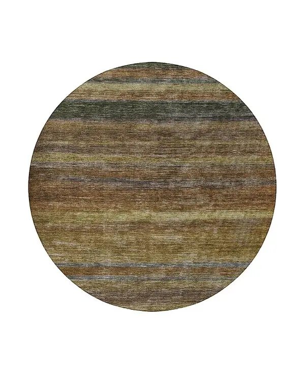 DALYN RUG COMPANY Dalyn Kochi Washable Kc5 Round Area Rug, 8' X 8 - Brown