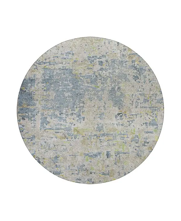 DALYN RUG COMPANY Dalyn Kochi Washable Kc6 Round Area Rug, 8' X 8 - Blue