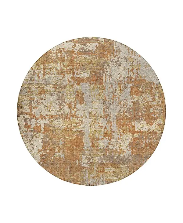 DALYN RUG COMPANY Dalyn Kochi Washable Kc7 Round Area Rug, 8' X 8 - Copper