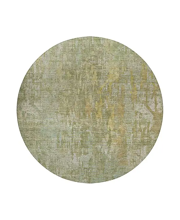 DALYN RUG COMPANY Dalyn Kochi Washable Kc8 Round Area Rug, 8' X 8 - Sage