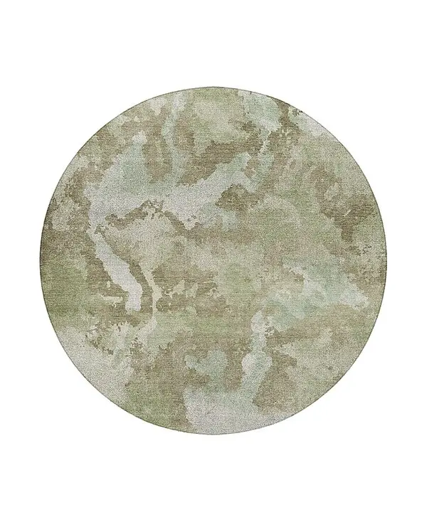 DALYN RUG COMPANY Dalyn Kochi Washable Kc9 Round Area Rug, 8' X 8 - Aloe