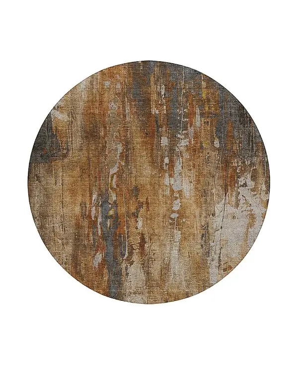 DALYN RUG COMPANY Dalyn Kochi Washable Kc10 Round Area Rug, 8' X 8 - Rust