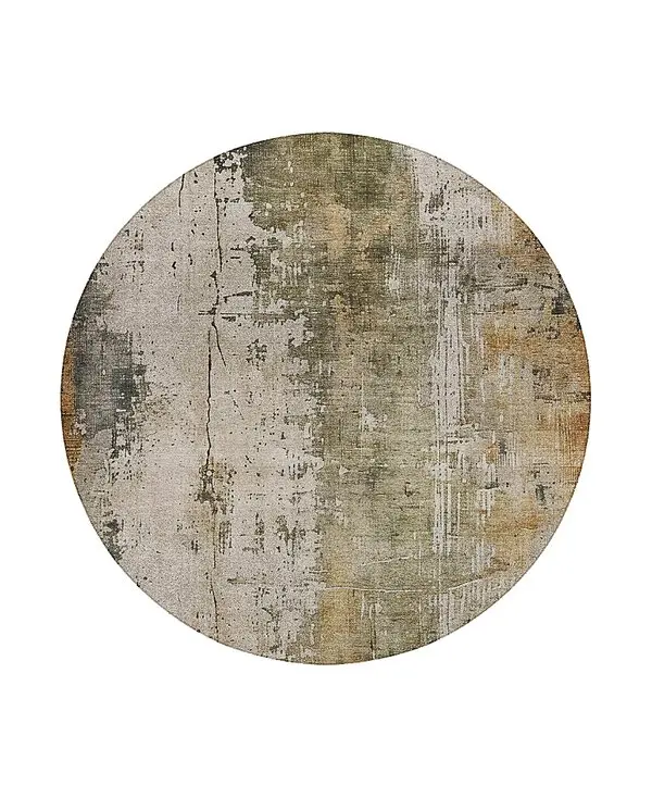 DALYN RUG COMPANY Dalyn Kochi Washable Kc14 Round Area Rug, 8' X 8 - Putty