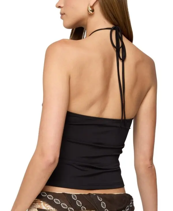 EDIKTED Bead Ruched Halter Top