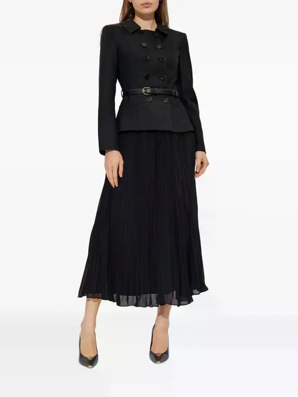 SELF-PORTRAIT Belted Double-breasted Midi Dress