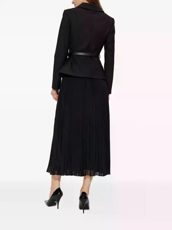 SELF-PORTRAIT Belted Double-breasted Midi Dress
