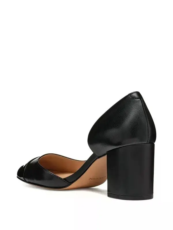 Geox Leather Block Heel Pumps