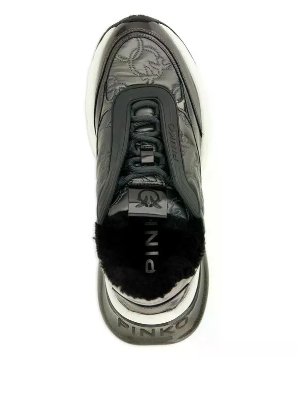 Pinko Ariel 19 Quilted Sneakers - Grey