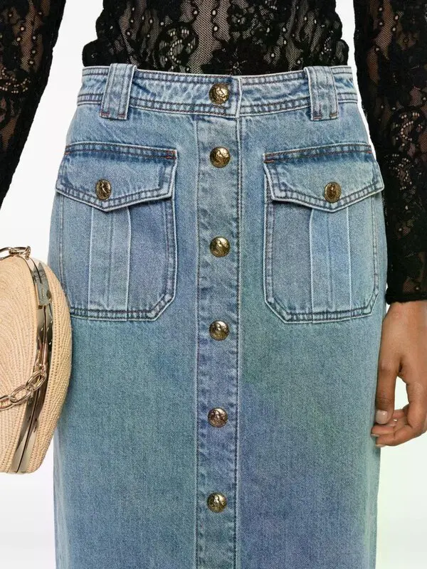 Zimmermann Snap-button Flap-pocket Midi Skirt