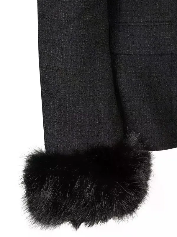 SELF-PORTRAIT Fur-trimmed Tweed Jacket