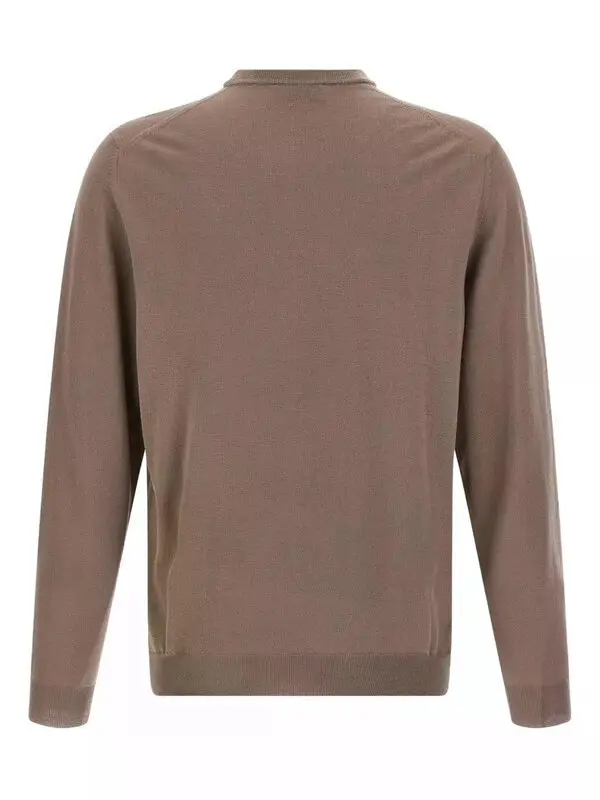 ZANONE Crew-neck Long-sleeves Sweater - Brown