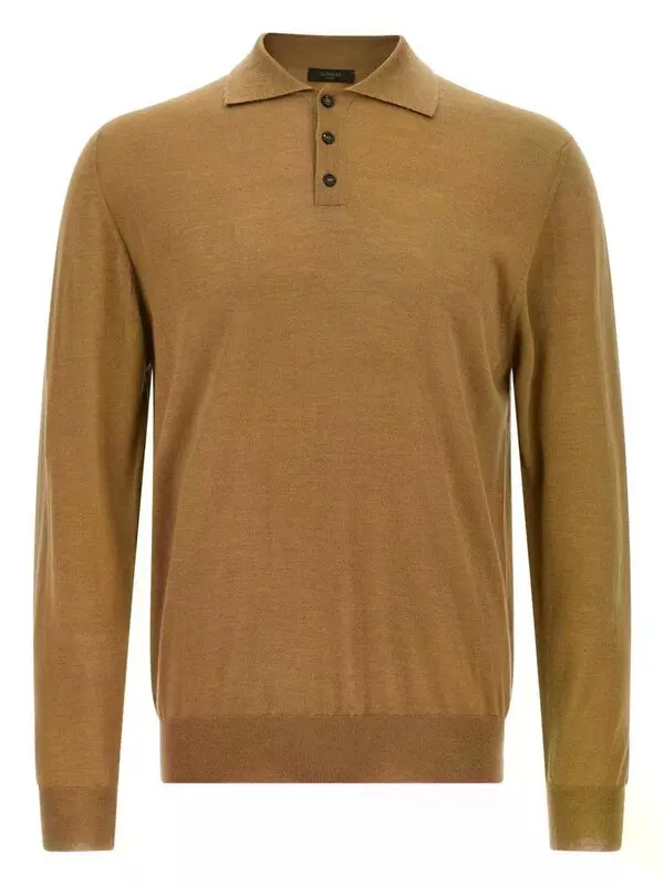 ZANONE Cashmere-silk Blend Polo-neck Sweater - Brown