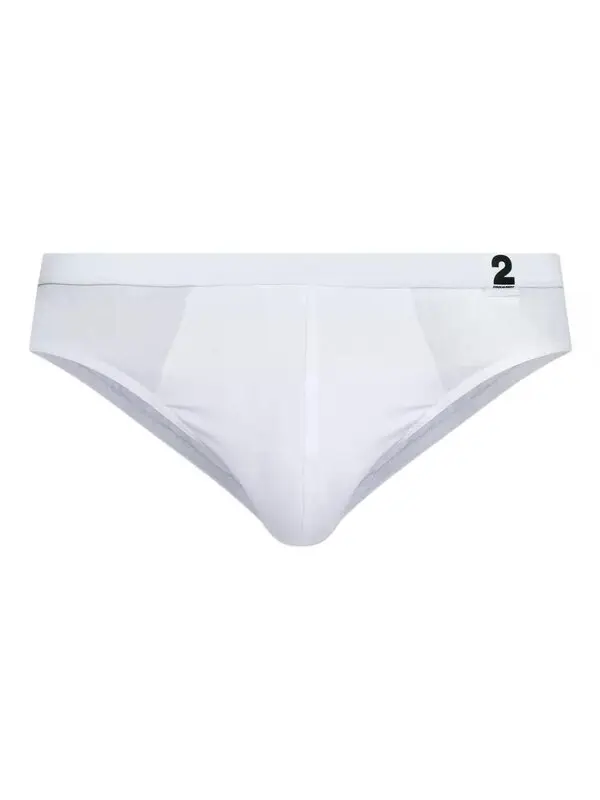 Dsquared2 Logo-label Briefs - White