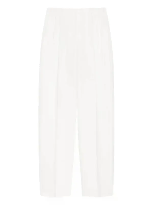Givenchy Pleated Wool Trousers - White