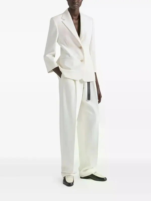 Givenchy Pleated Wool Trousers - White