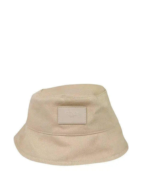 Fendi Reversible Bucket Hat With Ff Pattern - Neutrals