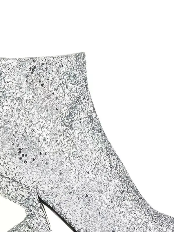 FERRAGAMO Glitter-effect Sculpted-heel Ankle Boots