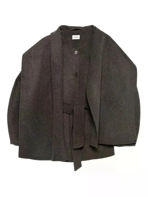 P.a.r.o.s.h Belted Buttoned Wool Coat
