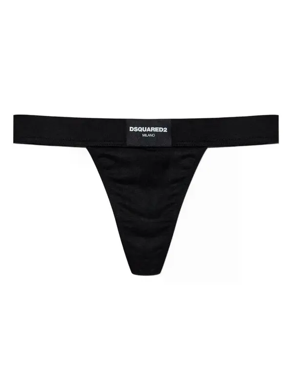 Dsquared2 Logo-plaque Thong - Black