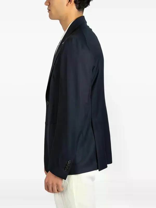 Tagliatore Single-breasted Patch-pocket Blazer - Blue