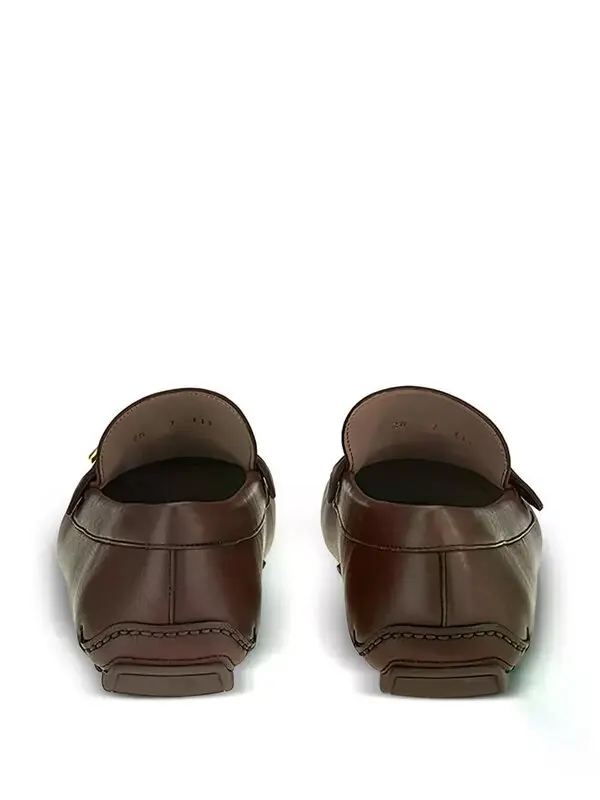 FERRAGAMO Gancini-buckle Leather Loafers