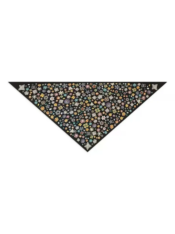 Dolce & Gabbana Silk Twill Scarf - Black