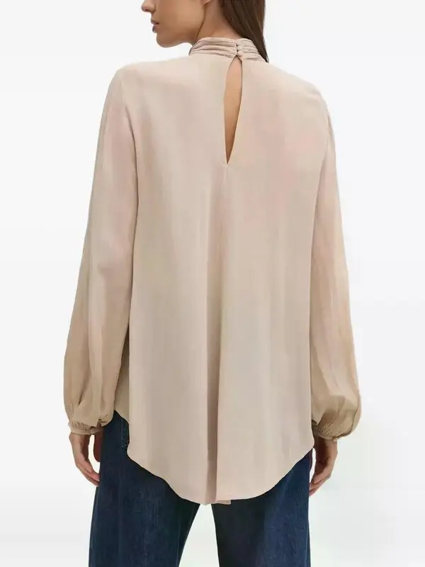 HOSS INTROPIA Sequin-embellished Mock-neck Blouse