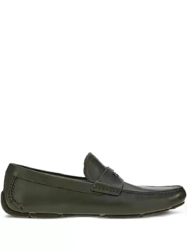FERRAGAMO Penny-slot Leather Loafers - Brown