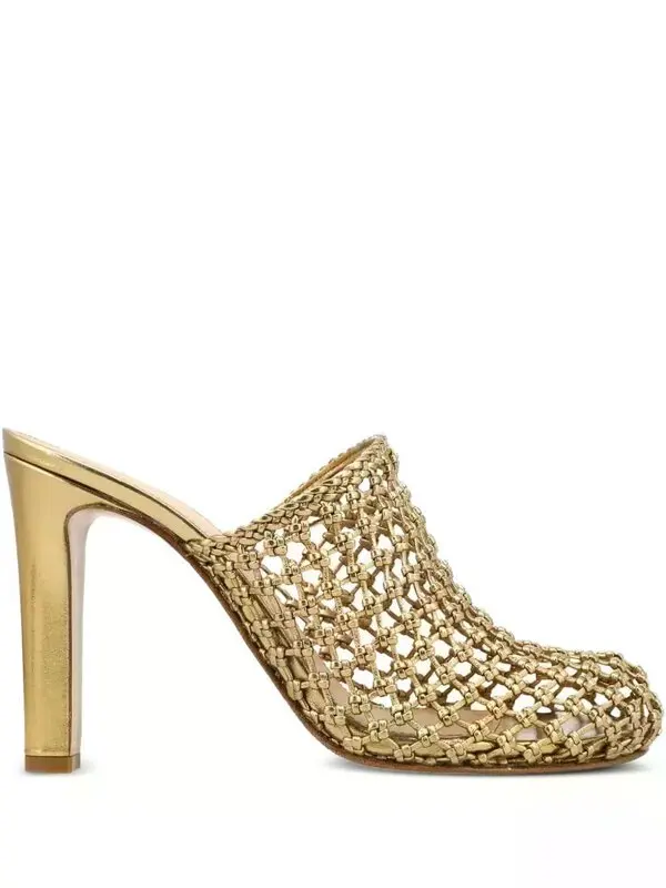 FERRAGAMO High-heeled Mules - Gold