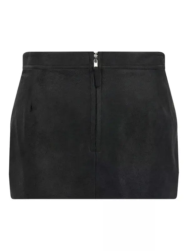 Rick Owens Asymmetrical Leather Skirt