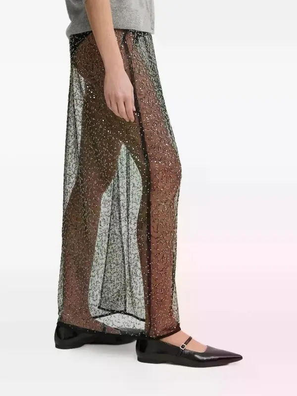 SAMSOE SAMSOE Beaded Mesh Skirt