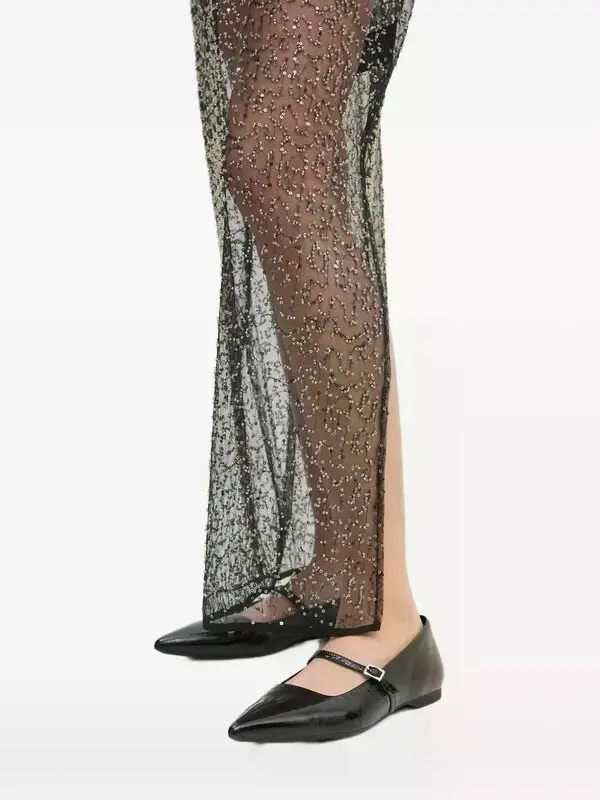 SAMSOE SAMSOE Beaded Mesh Skirt