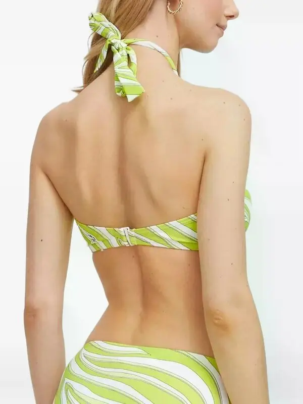 Michael Kors Ring-detail Striped Bikini
