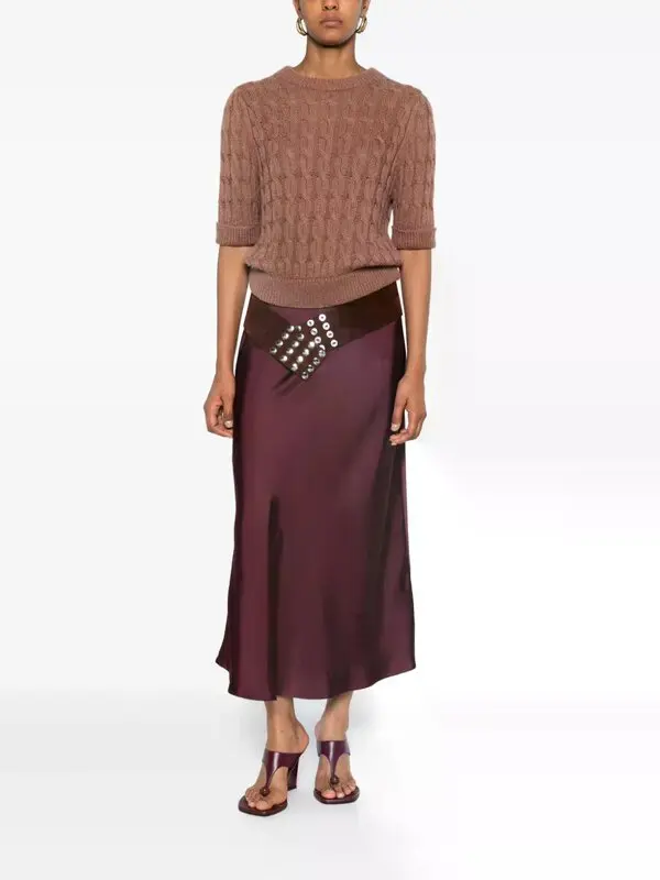 Dorothee Schumacher Cable-knit Short-sleeve Sweater