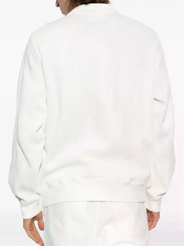 Lacoste Embroidered Half-zip Sweatshirt - White