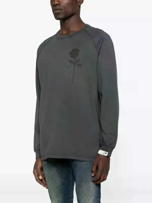 GOLDEN GOOSE Rose-print Raglan T-shirt