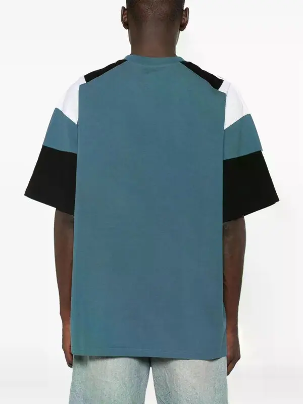 Martine Rose Panelled Stripe T-shirt - Blue