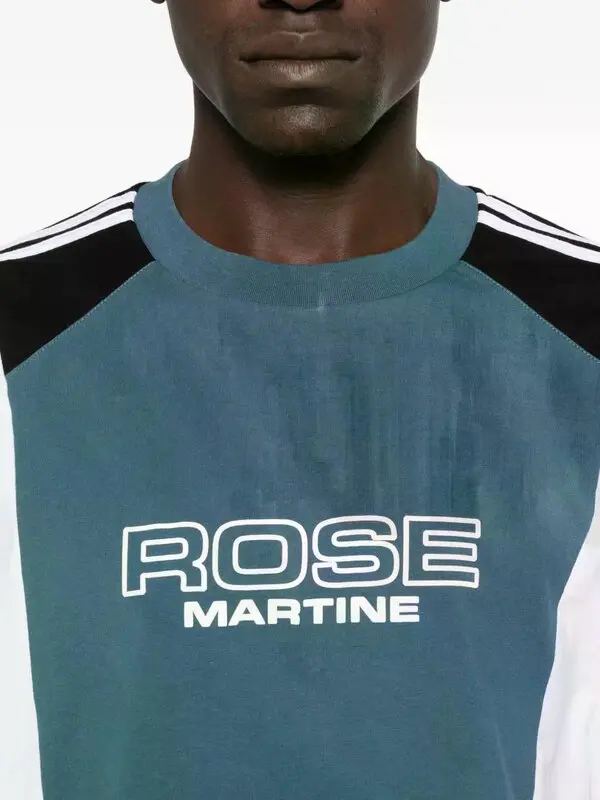 Martine Rose Panelled Stripe T-shirt - Blue