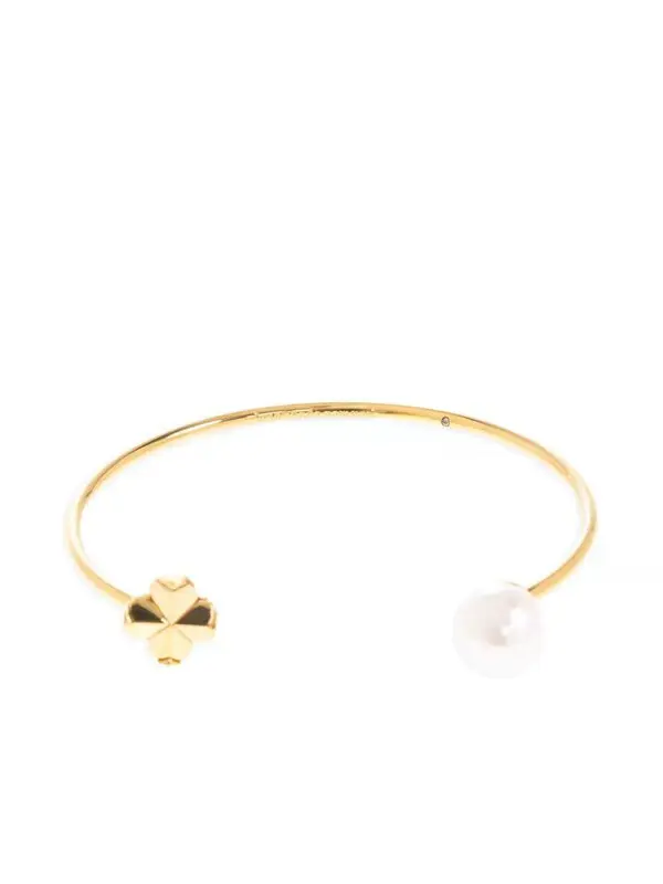 Kate Spade New York Clover-motif Pearl-embellished Bracelet - Gold