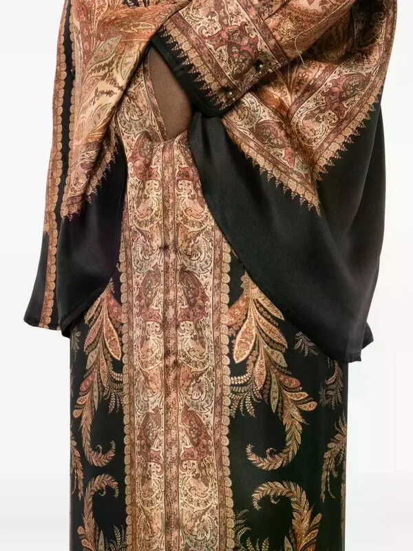 Zimmermann Paisley-print Drawstring Trousers - Black