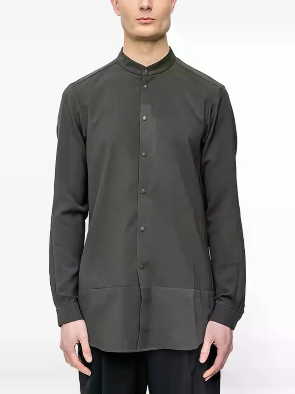 DEVOA Mandarin-collar Button-down Shirt