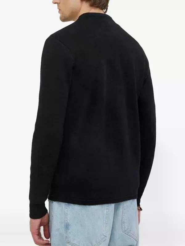 BRUUNS BAZAAR Logo-intarsia Crew-neck Sweater