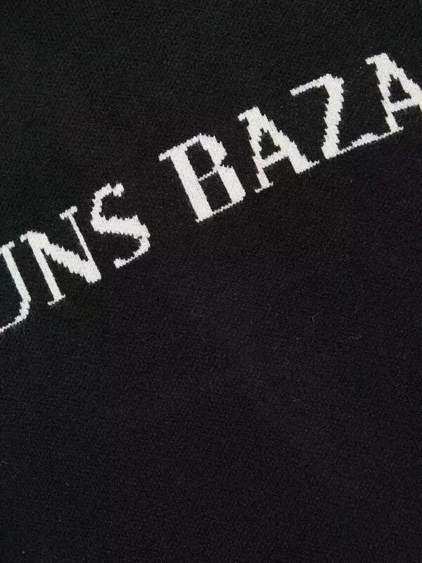 BRUUNS BAZAAR Logo-intarsia Crew-neck Sweater