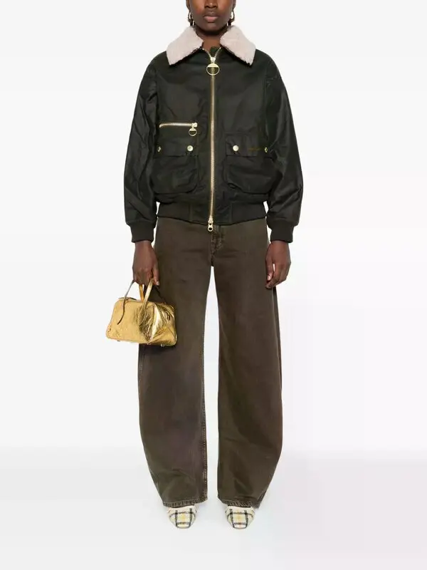 Barbour Shearling-collar Zip-front Jacket