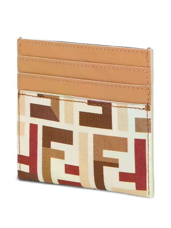 Fendi Ff-pattern Leather Card Holder