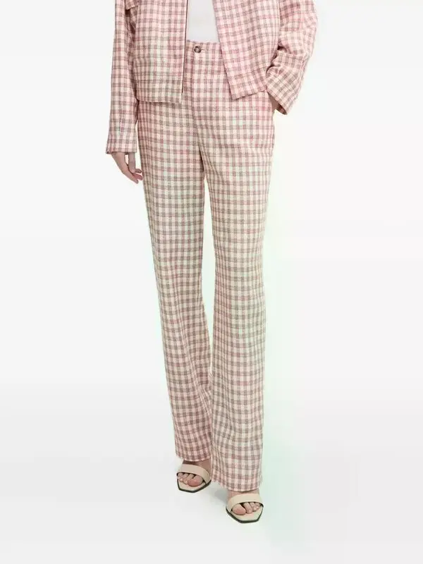 Moschino Gingham Checkered Trousers