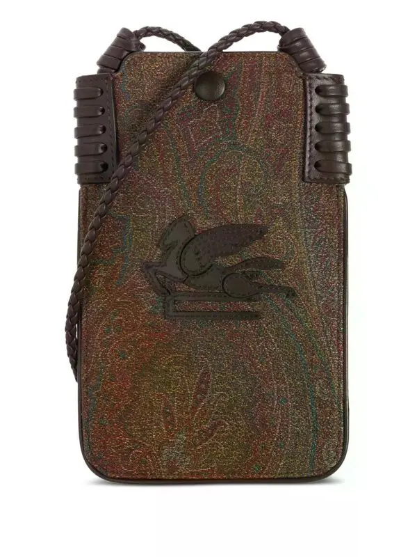 Etro Paisley-pattern Phone Bag - Brown